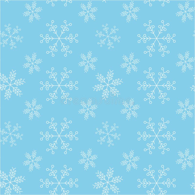 Light Blue Snowy Seamless Pattern Stock Vector - Illustration of ...