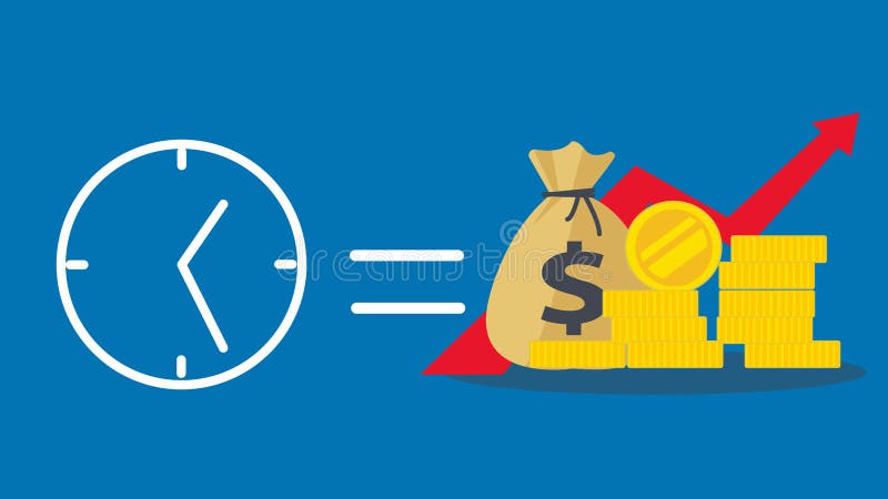 Time is equal to money stock vector. Illustration of finance - 31454221