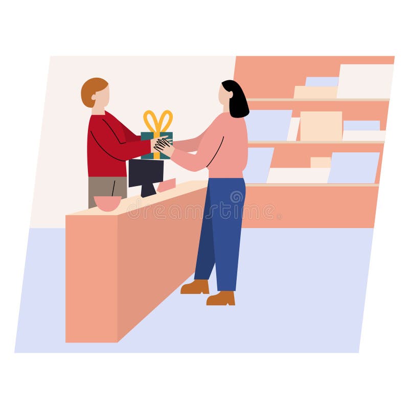 Buying Present stock illustration. Illustration of christmas - 11673141