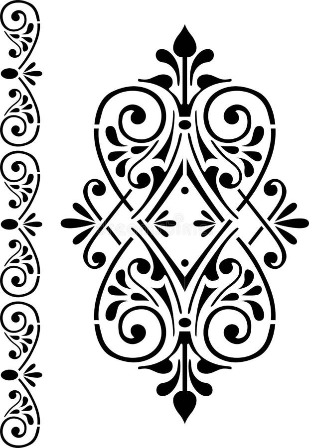 Ornament stencil art stock illustration. Illustration of black - 160491148