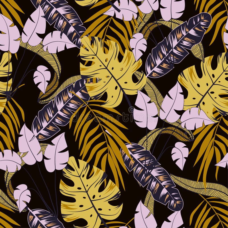 Hawaiian Pattern Tropical Leaves Stock Illustrations – 29,922 Hawaiian ...