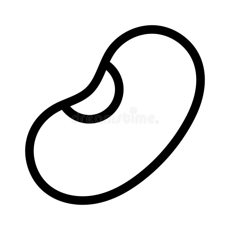 Beans Outline Icon, Line Vector Sign, Linear Pictogram Isolated on ...