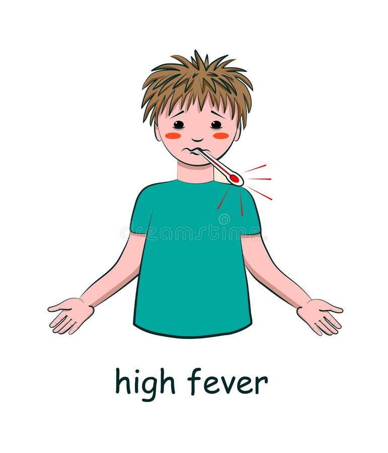 Highfever. Symptoms of Viral and Colds Stock Vector - Illustration of ...