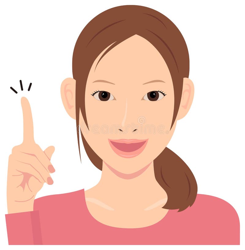 Young Woman Vector Illustration /upper Body Stock Vector - Illustration ...