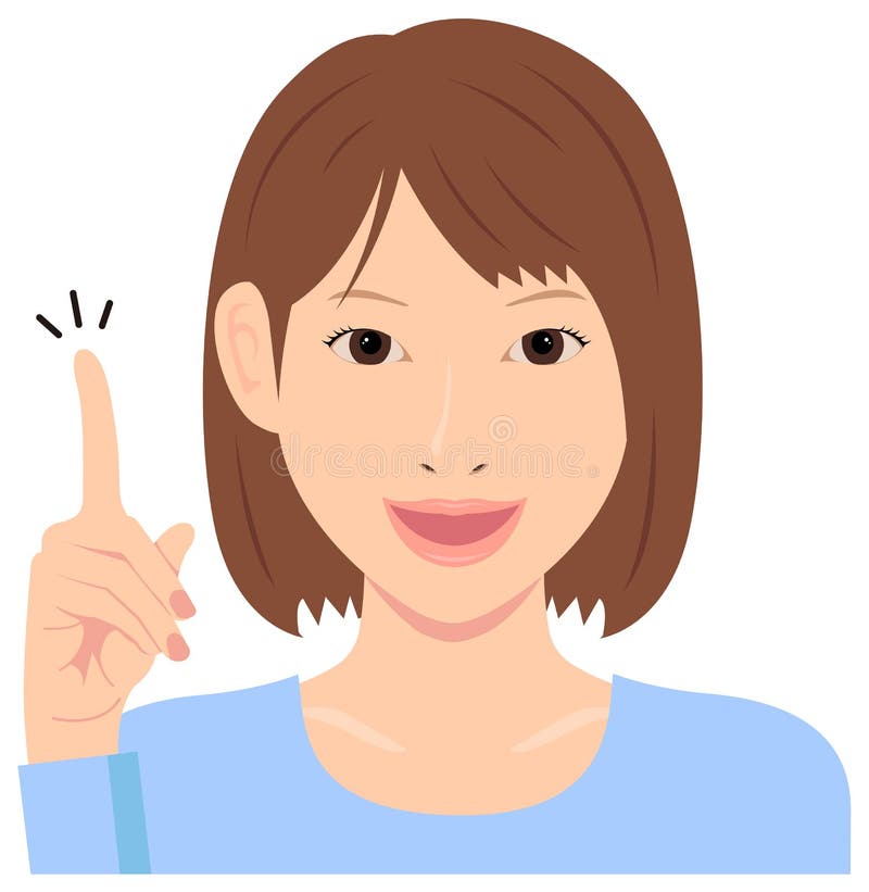 Young Woman Vector Illustration /upper Body Stock Vector - Illustration ...