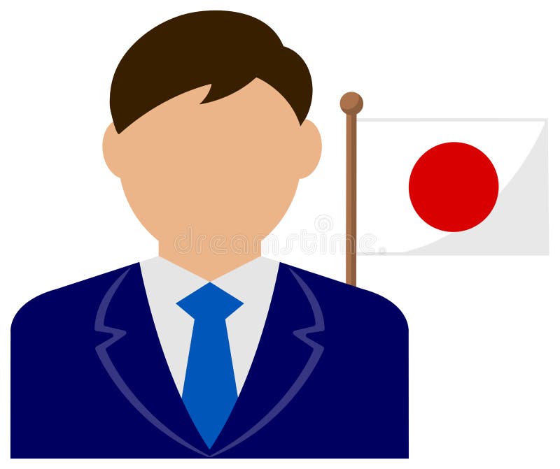 Faceless Business Man with National Flags / Japan . Vector Illustration ...