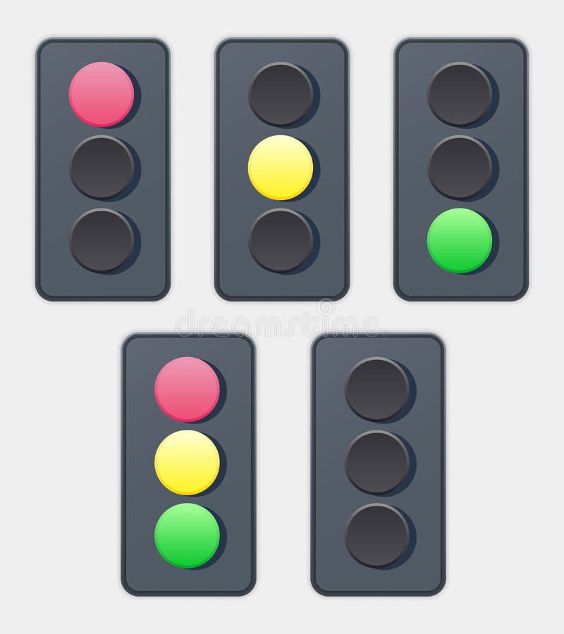 Traffic Light Stop Light Road Safety Sign Dark Grey with Bright Volume ...