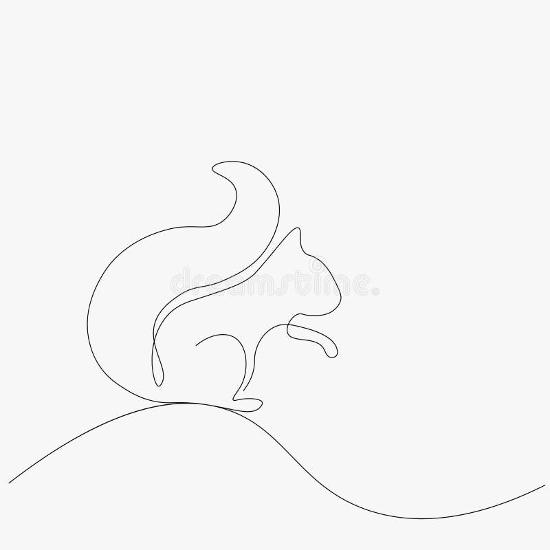 Squirrel Line Drawing Stock Illustrations – 5,502 Squirrel Line Drawing ...