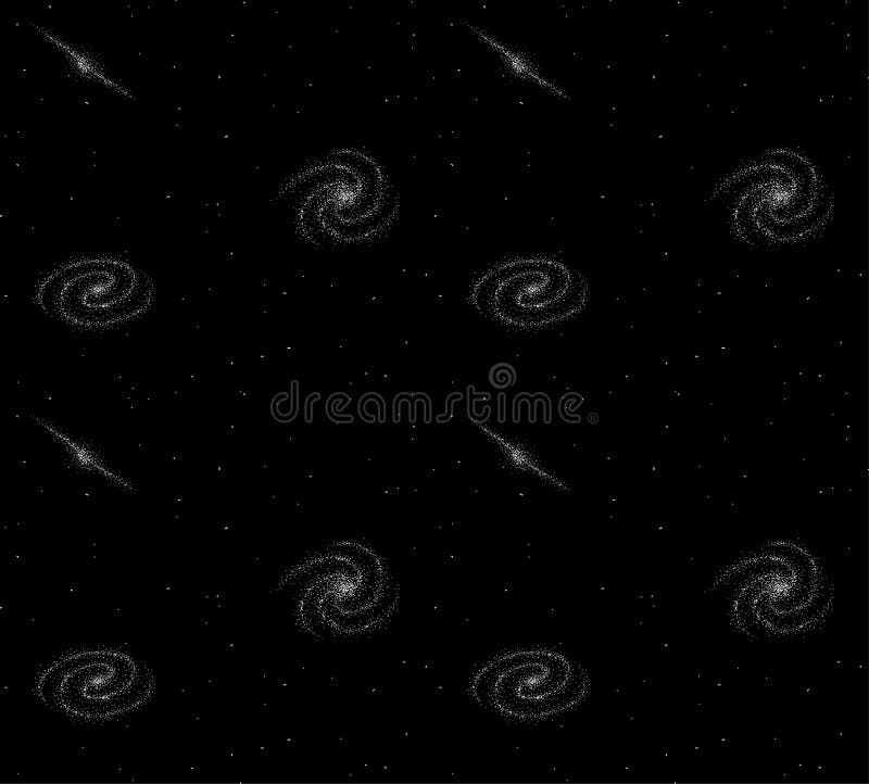 Seamless Pattern with Galaxies, Vector Illustration Stock Vector ...