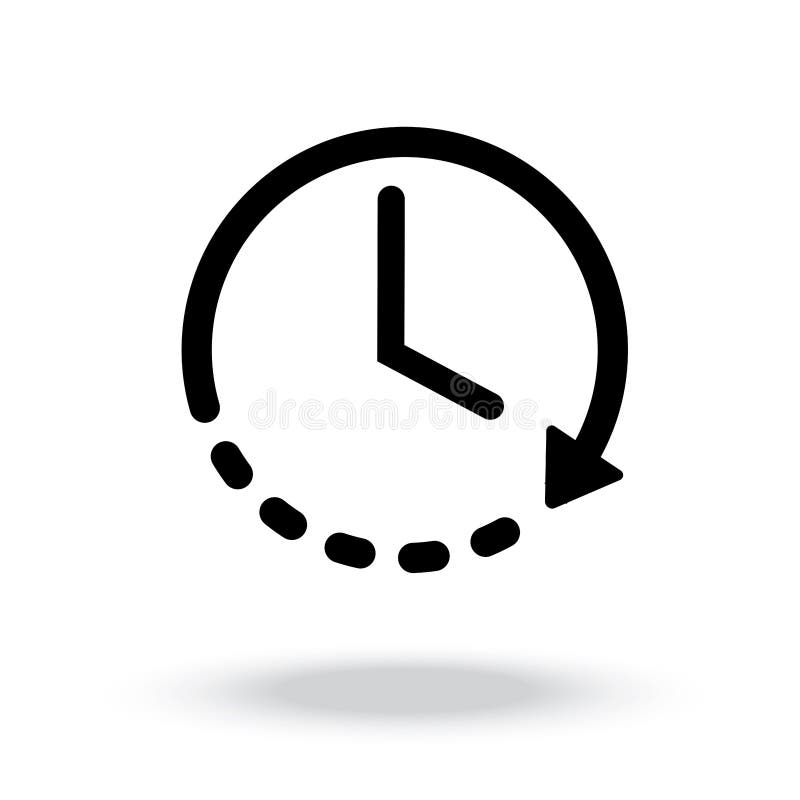 Watch Icon.alarm Time Axis Black Arrow and Point Icon Stock Vector ...