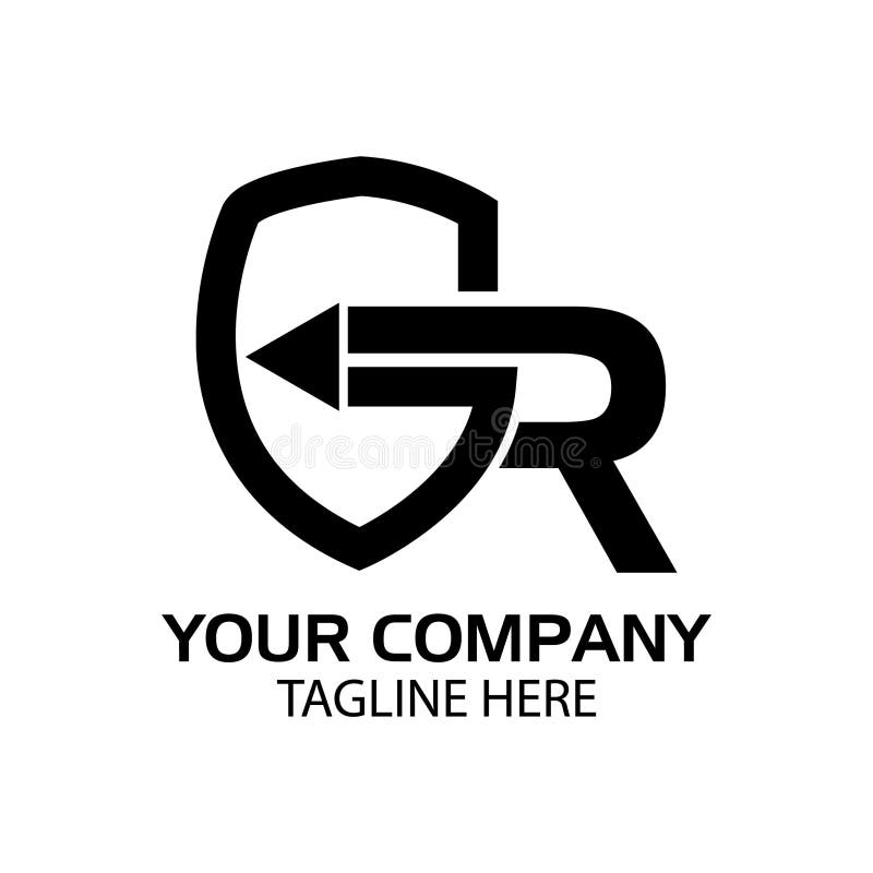 GR Letters Initial Logo, Flat Design. Vector Illustration on White ...