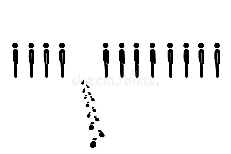 Step Out of Line stock vector. Illustration of individual - 994088