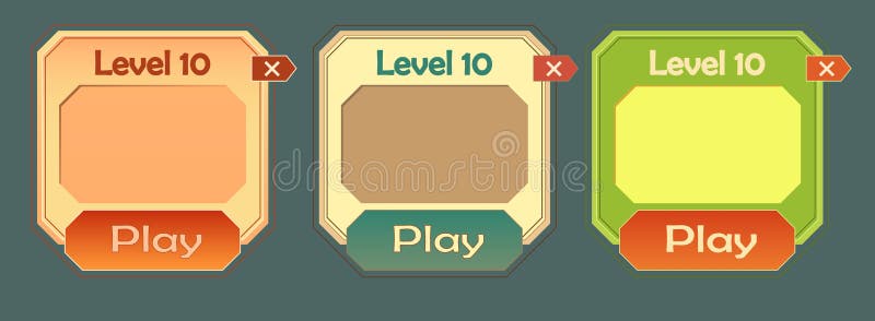 Start Level Game User Interface Stock Illustration - Illustration of ...