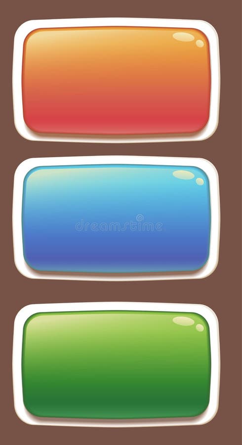 User Interface Colorful Buttons Set Stock Illustration - Illustration ...