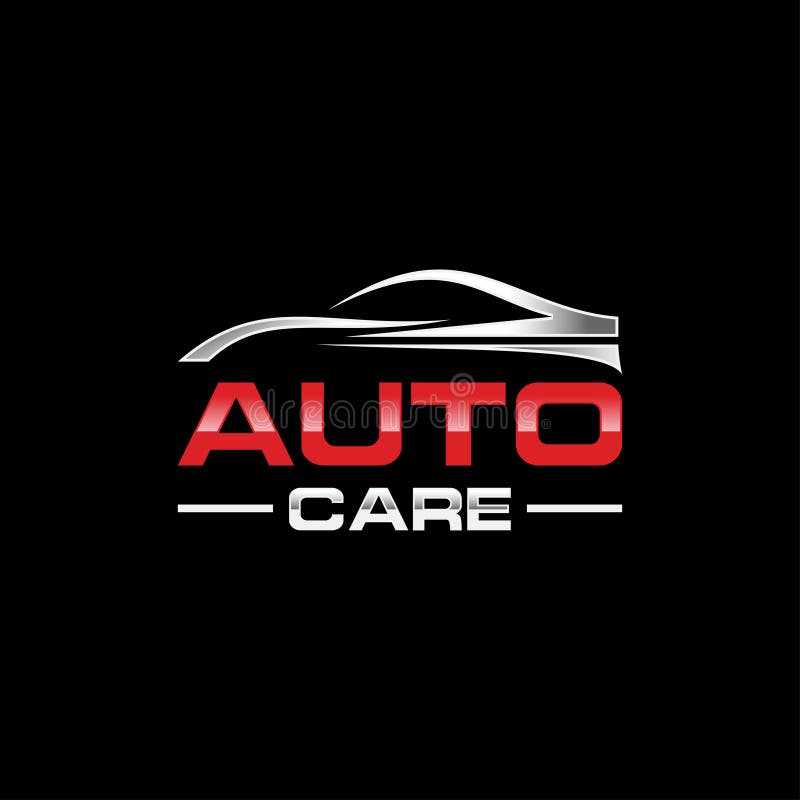 Auto Car Logo Template Vector Icon Silver and Red Colors, Stock Vector ...