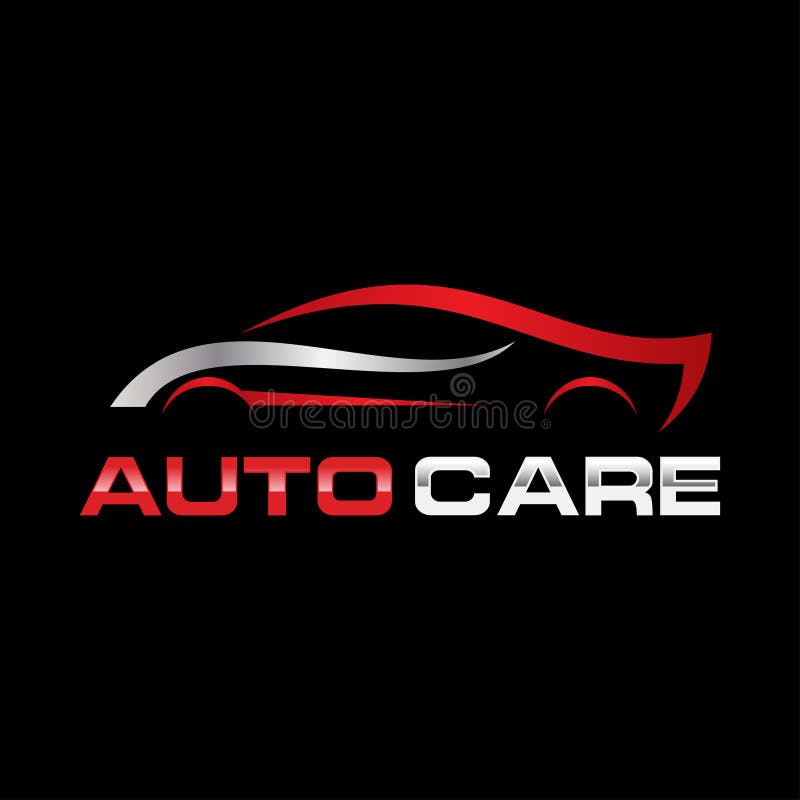 Auto Car Logo Template Vector Icon Silver and Red Colors, Stock Vector ...