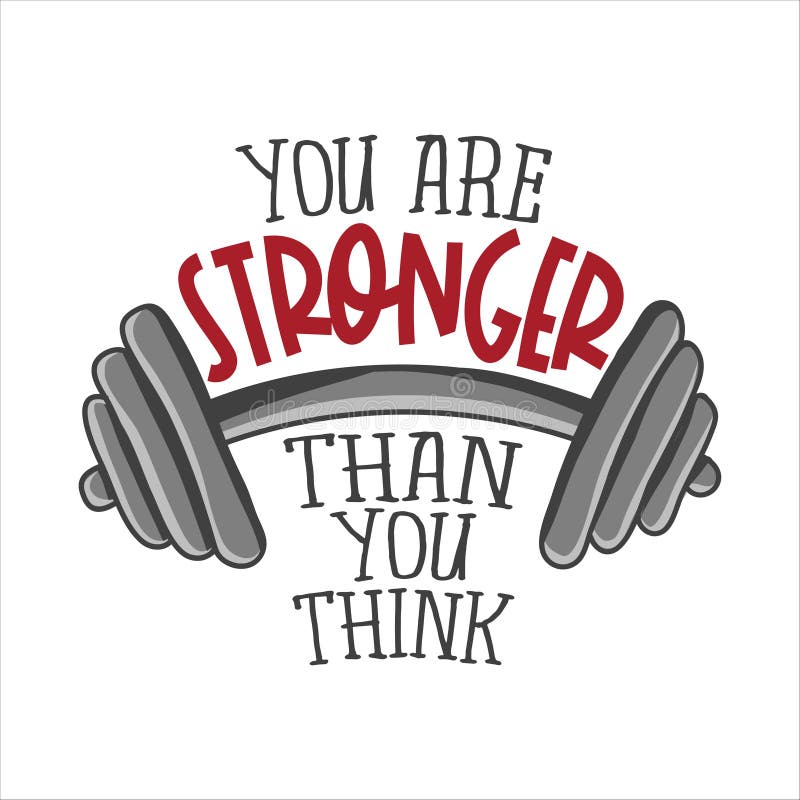 You Are Stronger Than You Think Motivational Quote Stock Vector