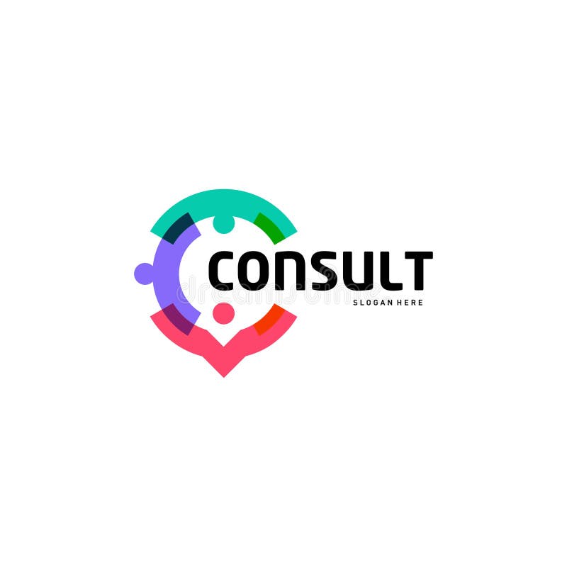 Consult Business Vector Logo Design. Message Talking Concept Sign ...
