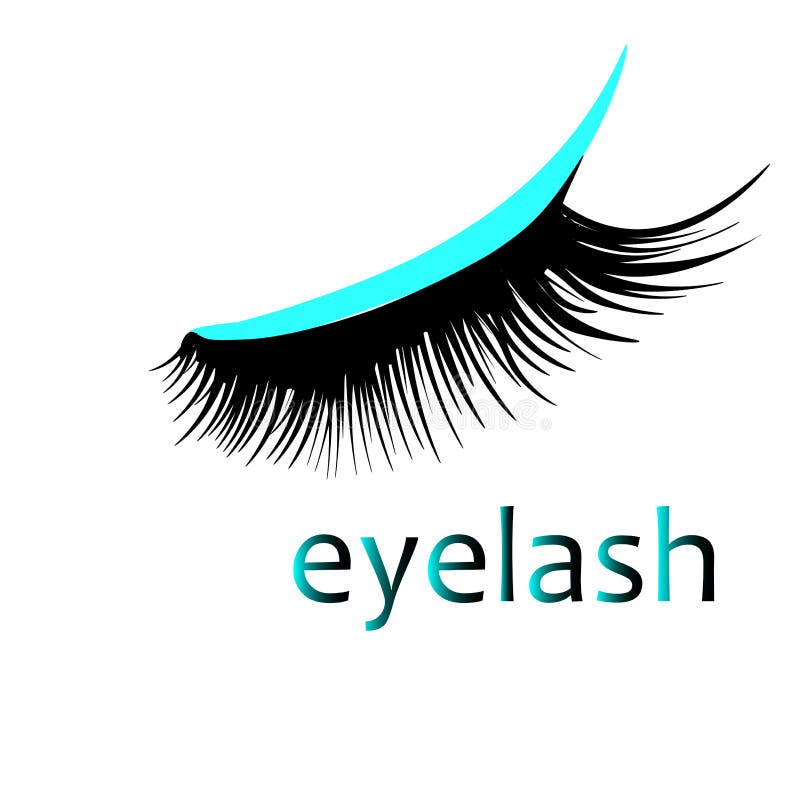 Eye Makeup Vector. Logo of Beautiful Luxurious Eyelashes Stock ...