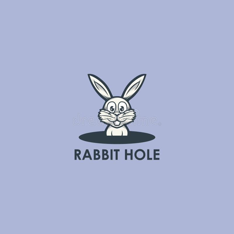 Rabbit In Hole Icon Vector Logo Stock Vector - Illustration of mammal ...