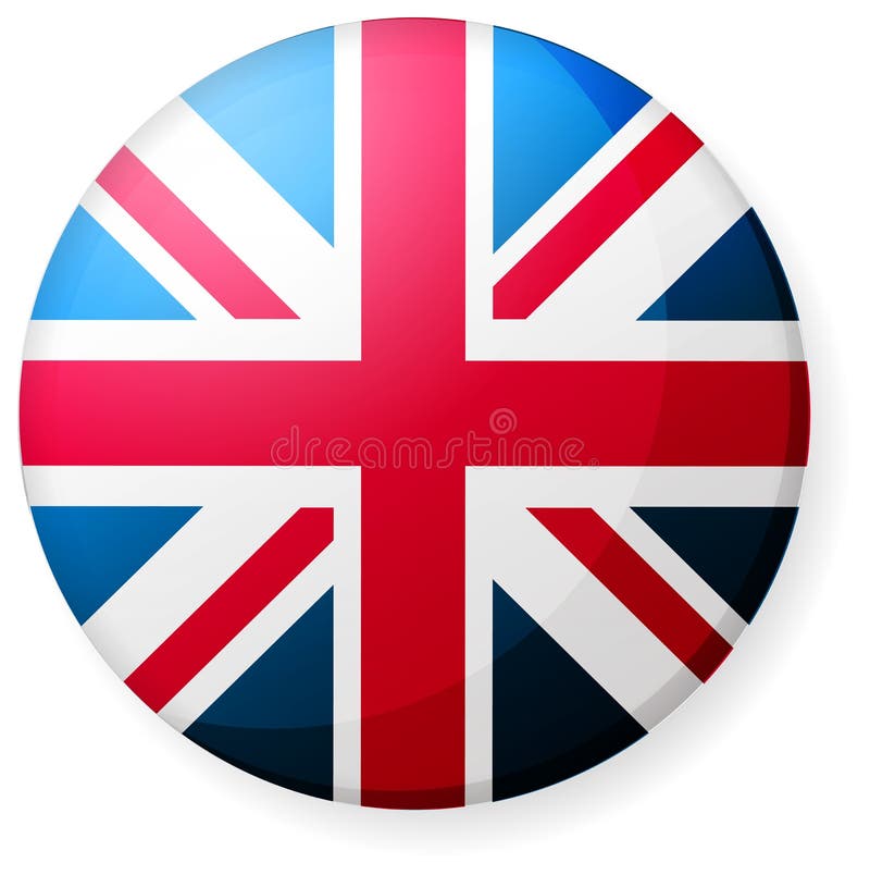 Circular Country Flag Icon Illustration / UK, United Kingdom, Union ...
