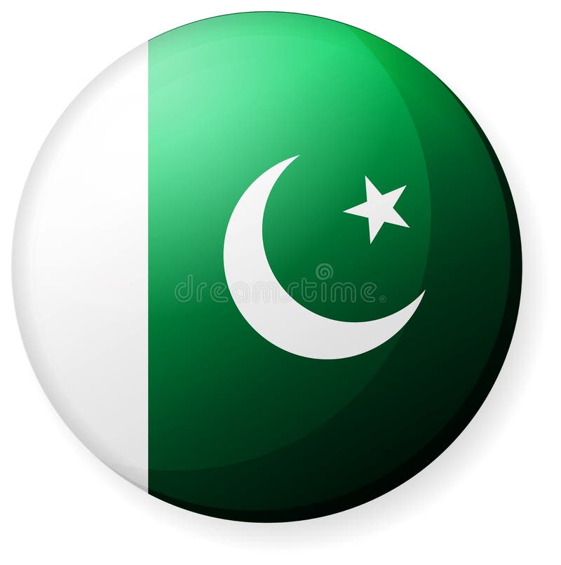 Circular Country Flag Icon Illustration / Pakistan Stock Vector ...