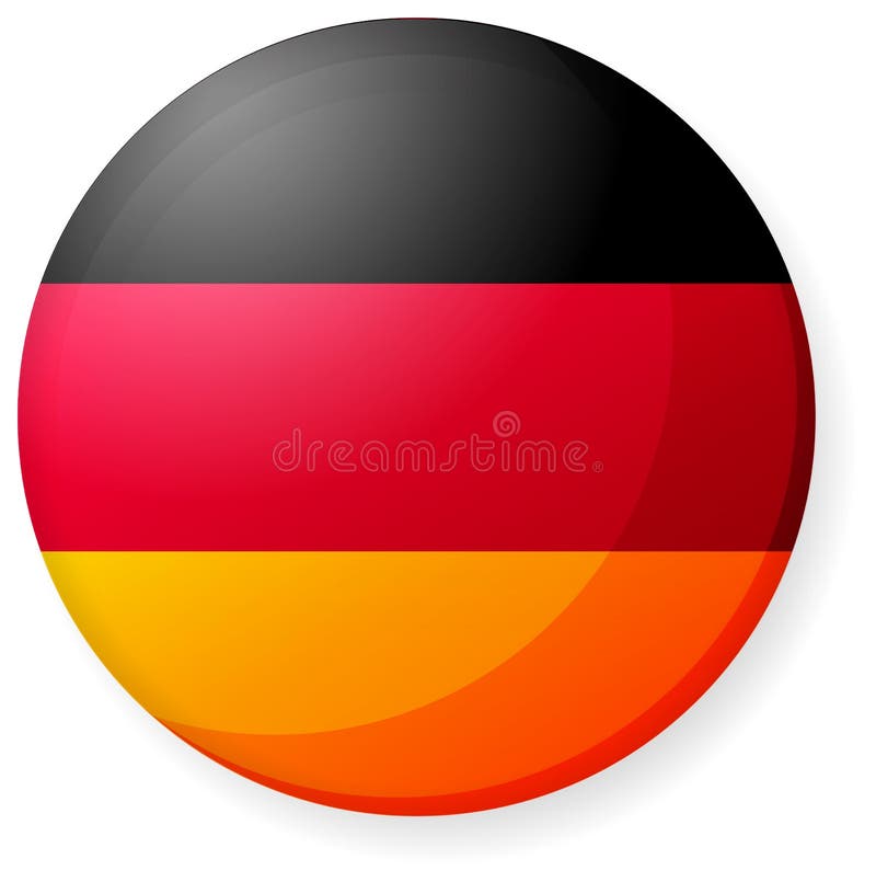 Circular Country Flag Icon Illustration / Germany Stock Vector ...