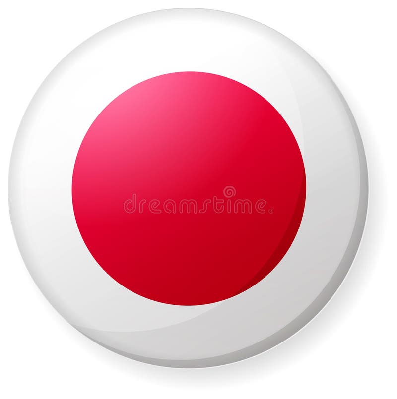 Circular Country Flag Icon Illustration / Japan Stock Vector ...