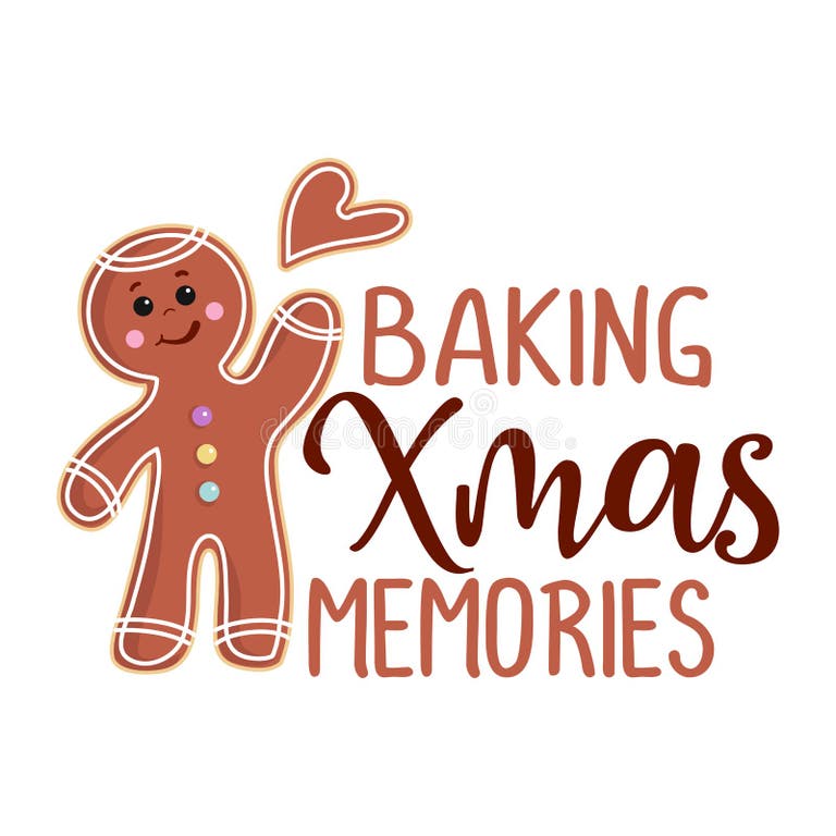 Baking Xmas Memories - Hand Drawn Vector Illustration. Stock Vector ...