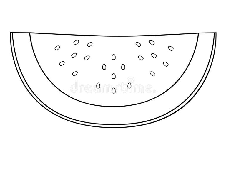 Una Tajada De Sandía Sandía En Rodajas Con Pozos Y Cáscara Una Pieza ...