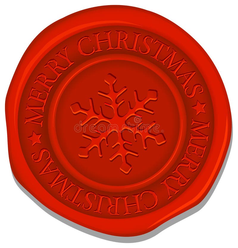 Sealing Wax Snowflake Mark Illustration Stock Vector - Illustration of ...