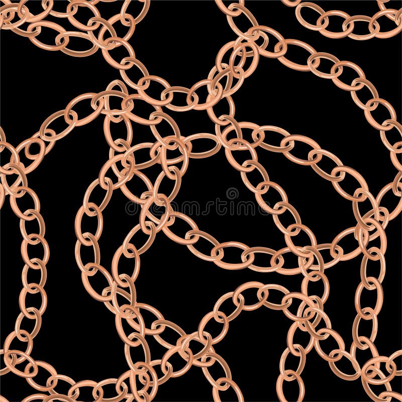 Trendy Pattern with Chains. Vector Seamless Texture. Stock Illustration ...