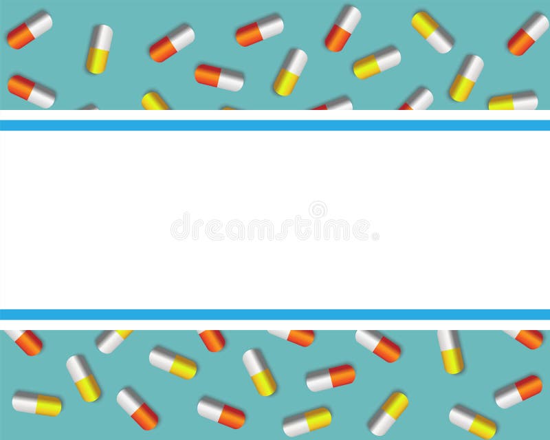 Medical Background Pills Frame for Presentation.Vector Illustration ...