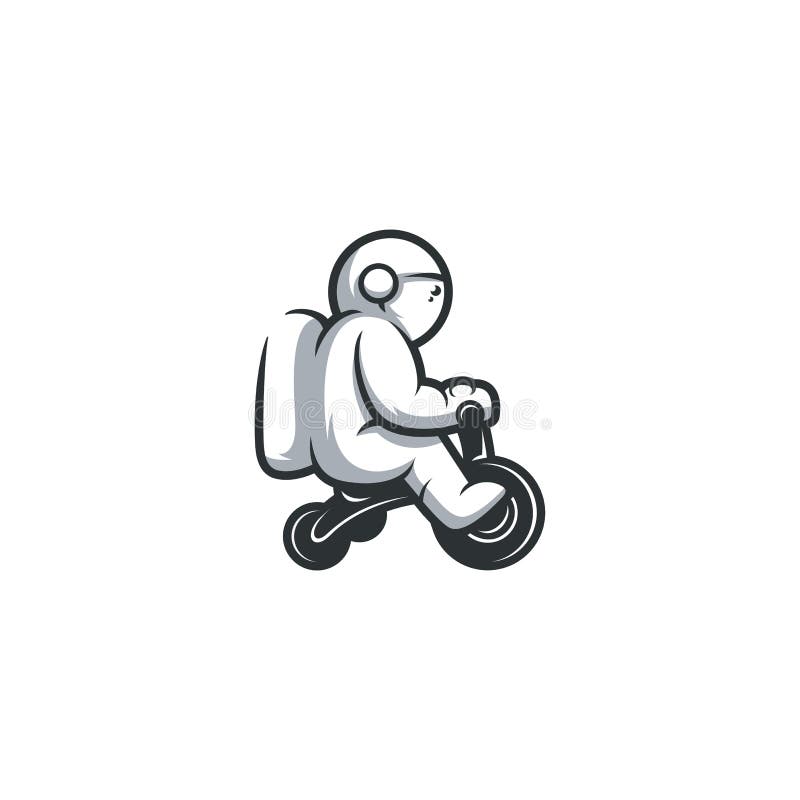 Playful Astronaut Simple Design Stock Illustration - Illustration of ...