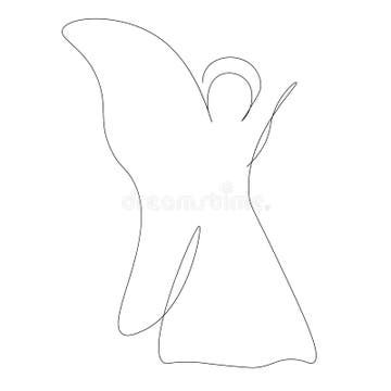 Angel Continuous Line Drawing Stock Illustrations – 458 Angel ...