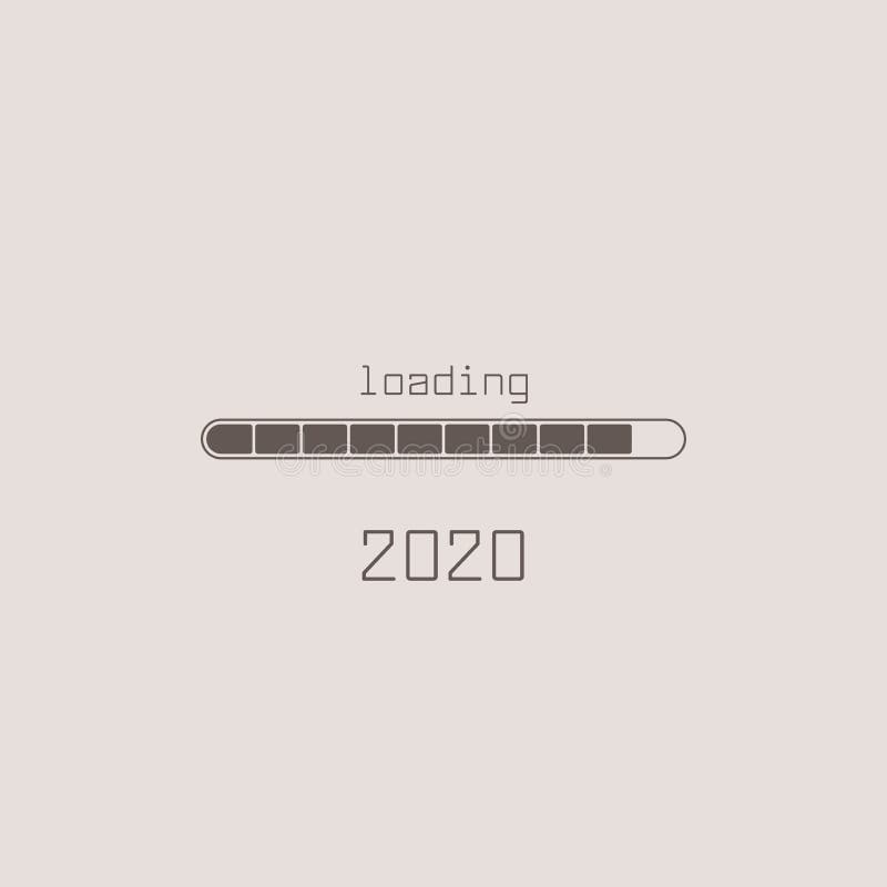 Loading 2020. New Year Minimalistic Design. Modern Style Stock Vector ...