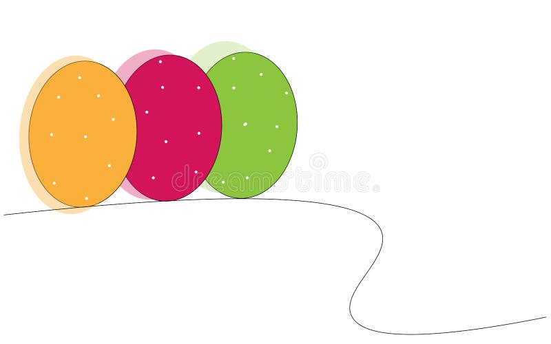 Easter Egg Line Drawing on Vector Illustration Stock Vector ...