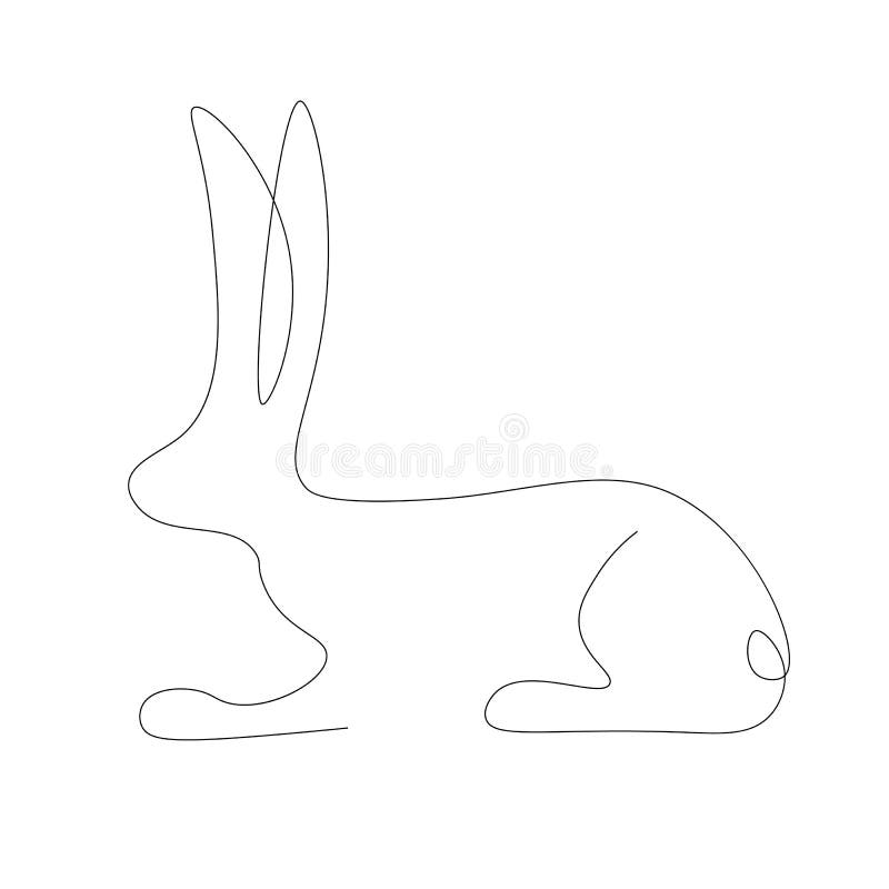 Continuous Line Easter Bunny Stock Illustrations – 974 Continuous Line ...