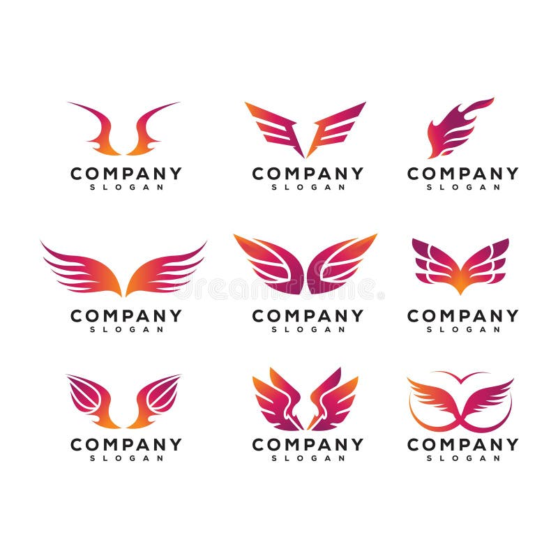 Logo Concept Design. Circle Wings. Symbol Graphic Template Element ...