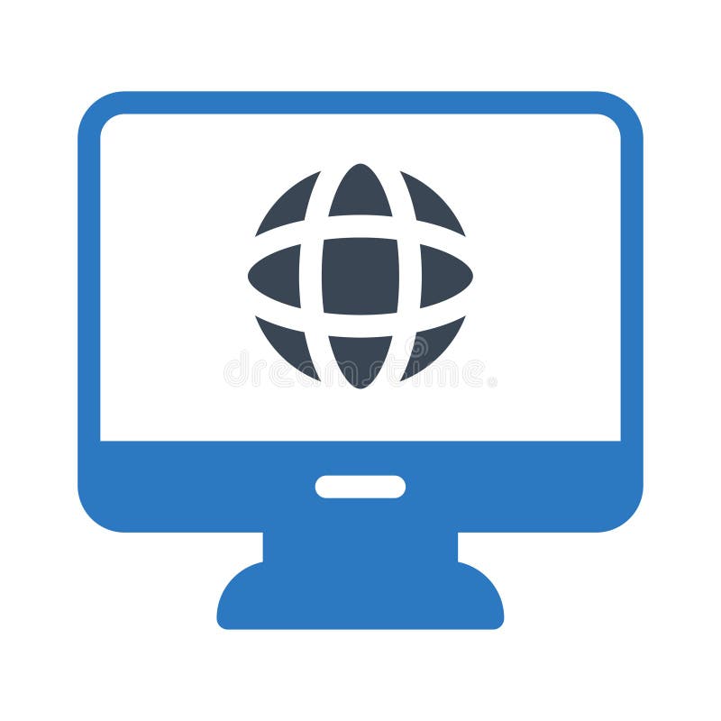 Web Screen Vector Glyph Color Icon Stock Illustration - Illustration of ...