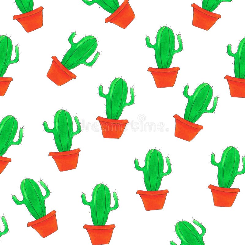 Cactus Repeating Pattern Stock Illustrations – 1,191 Cactus Repeating ...