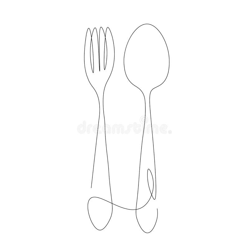 Spoon Line Drawing