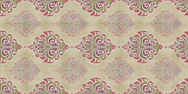 Damascus Design. Bright Seamless Ornament. Modern Classic Wallpaper ...