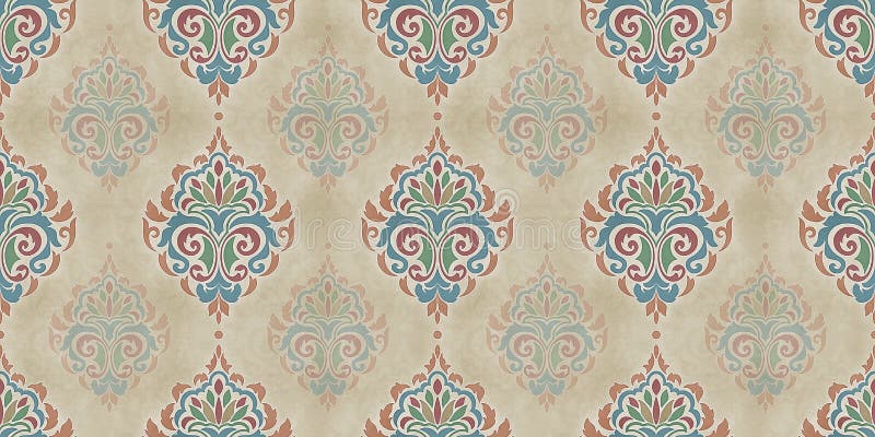 Damascus Design. Bright Seamless Ornament. Modern Classic Wallpaper ...