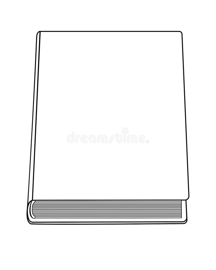Closed Book - Linear Vector Illustration for Coloring. Cover Closed ...