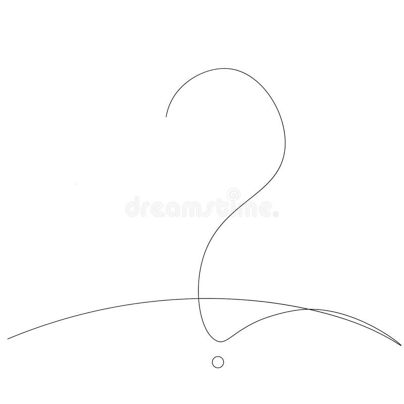 Question Mark Line Drawing, Vector Illustration Stock Vector ...