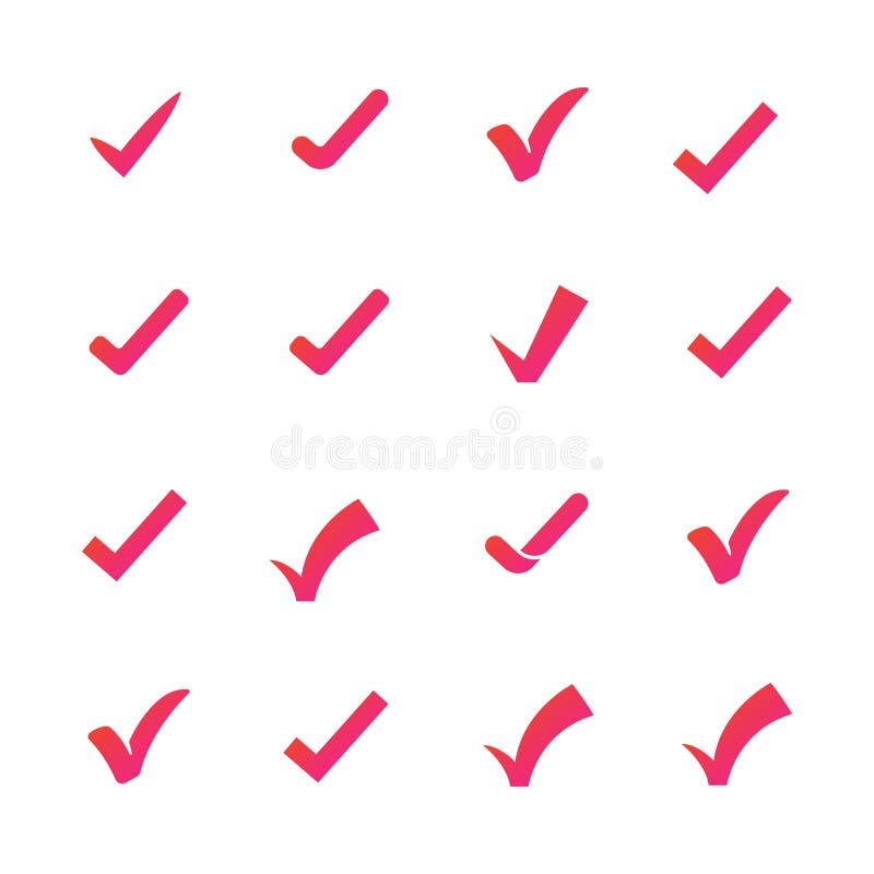 Set of Abstract Business Check Mark Logo Design Element Vector Stock ...