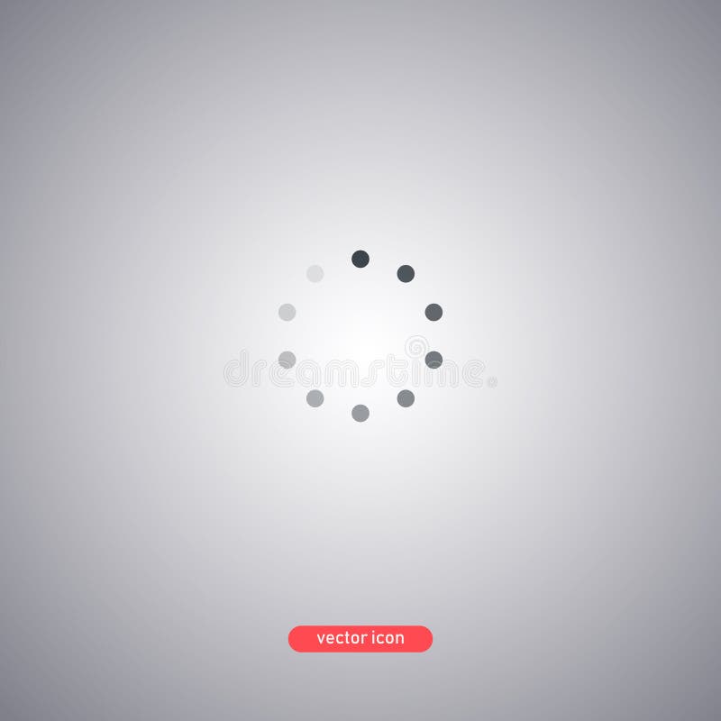 Loading Icon Isolated on a Gray Background. Modern Style. Stock Vector ...
