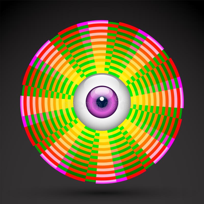 Crazy Eye Concept Geometrical Vector Design. Stock Vector ...