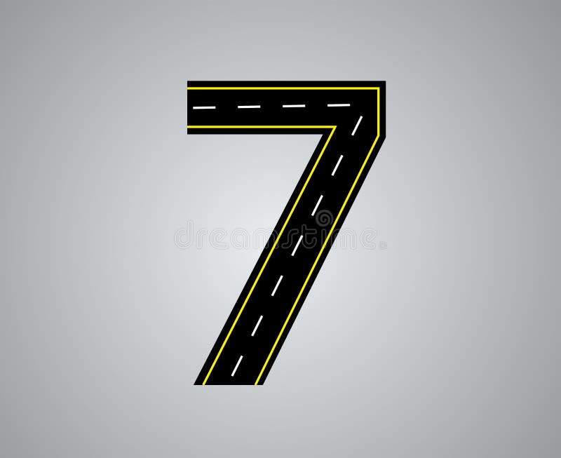 Alphabet Letter Road with White and Yellow Line Markings Highway ...